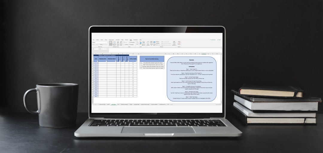 Cause & Effect Matrix Template | Lean Six Sigma | Continuous ...