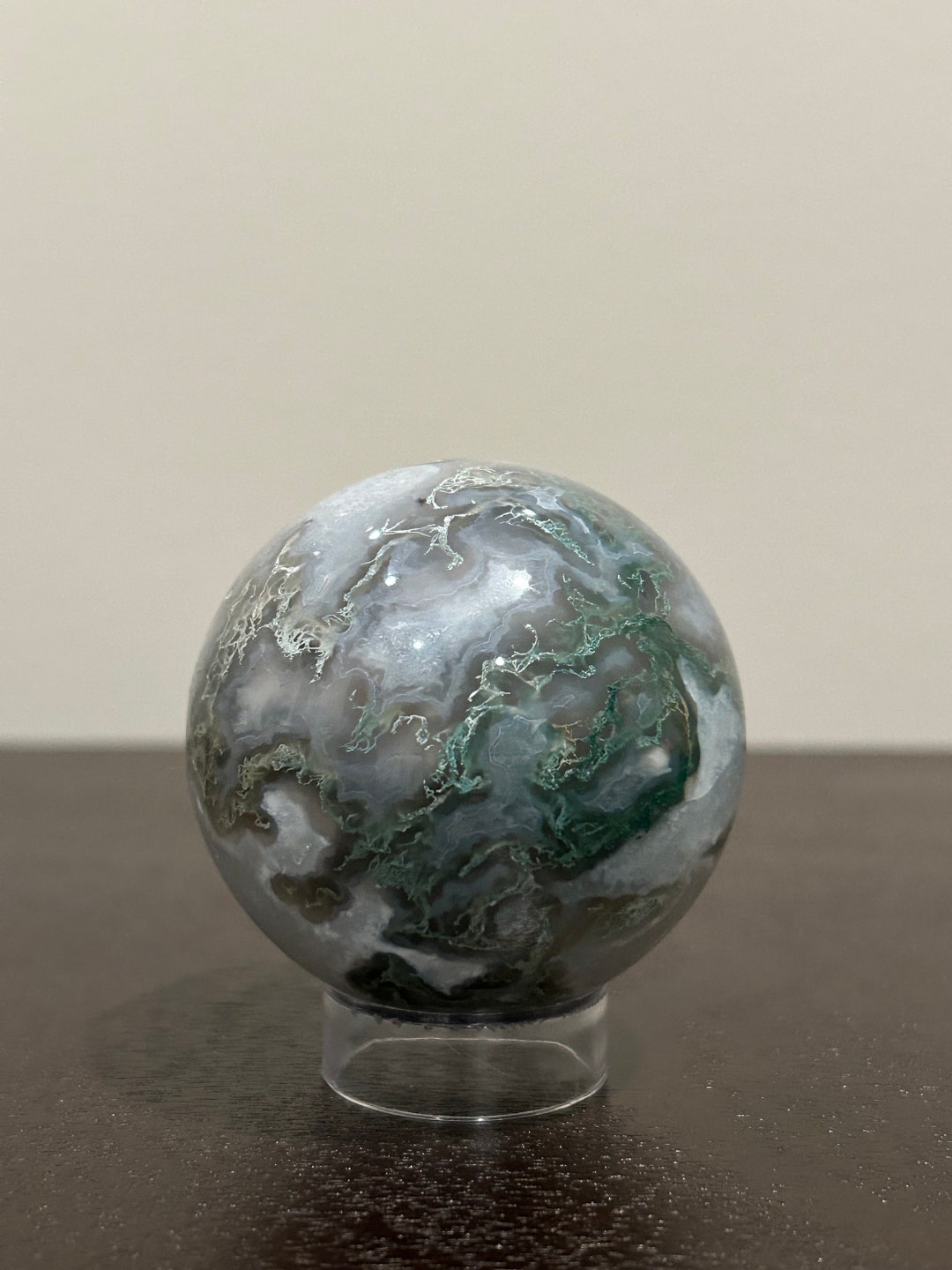 Green Moss Agate Sphere - Etsy