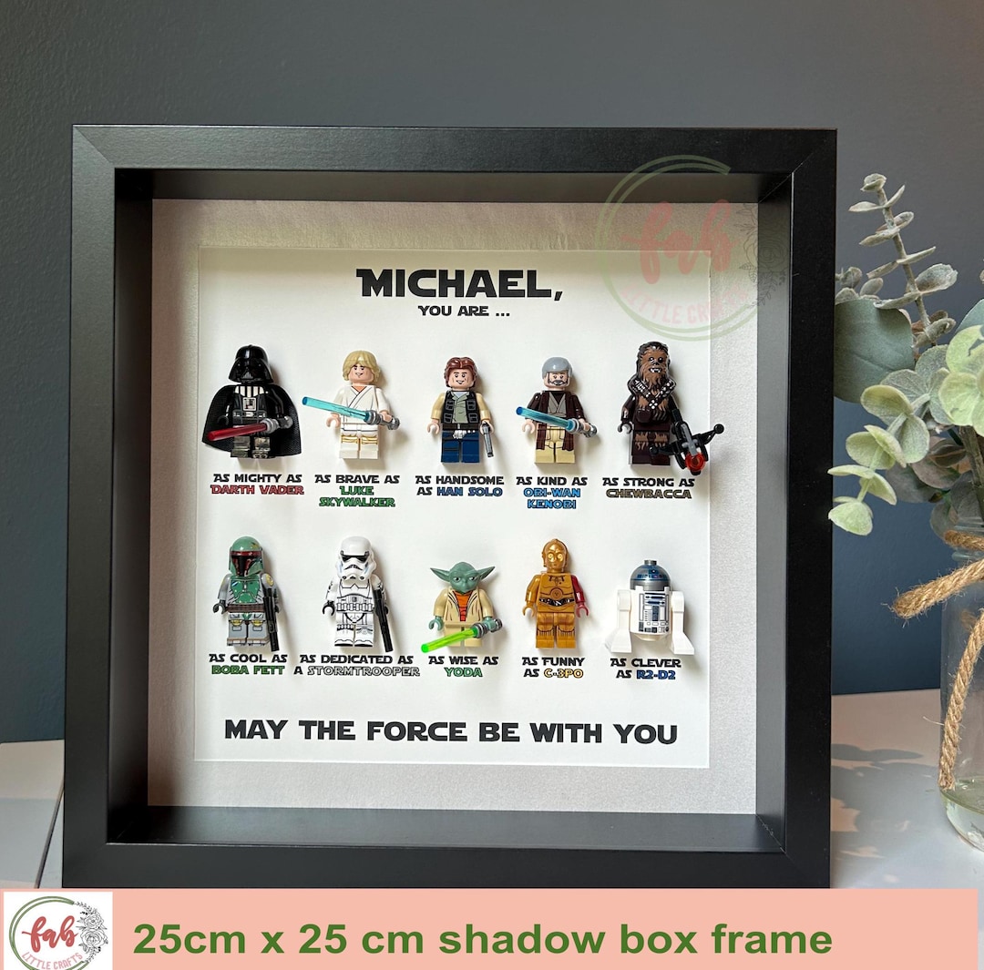 Star Wars Minifigure Frame With 10 Figurines, Star Wars Christmas Gift ...