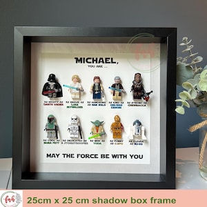 Star Wars Minifigure Frame With 10 Figurines, Star Wars Christmas Gift ...