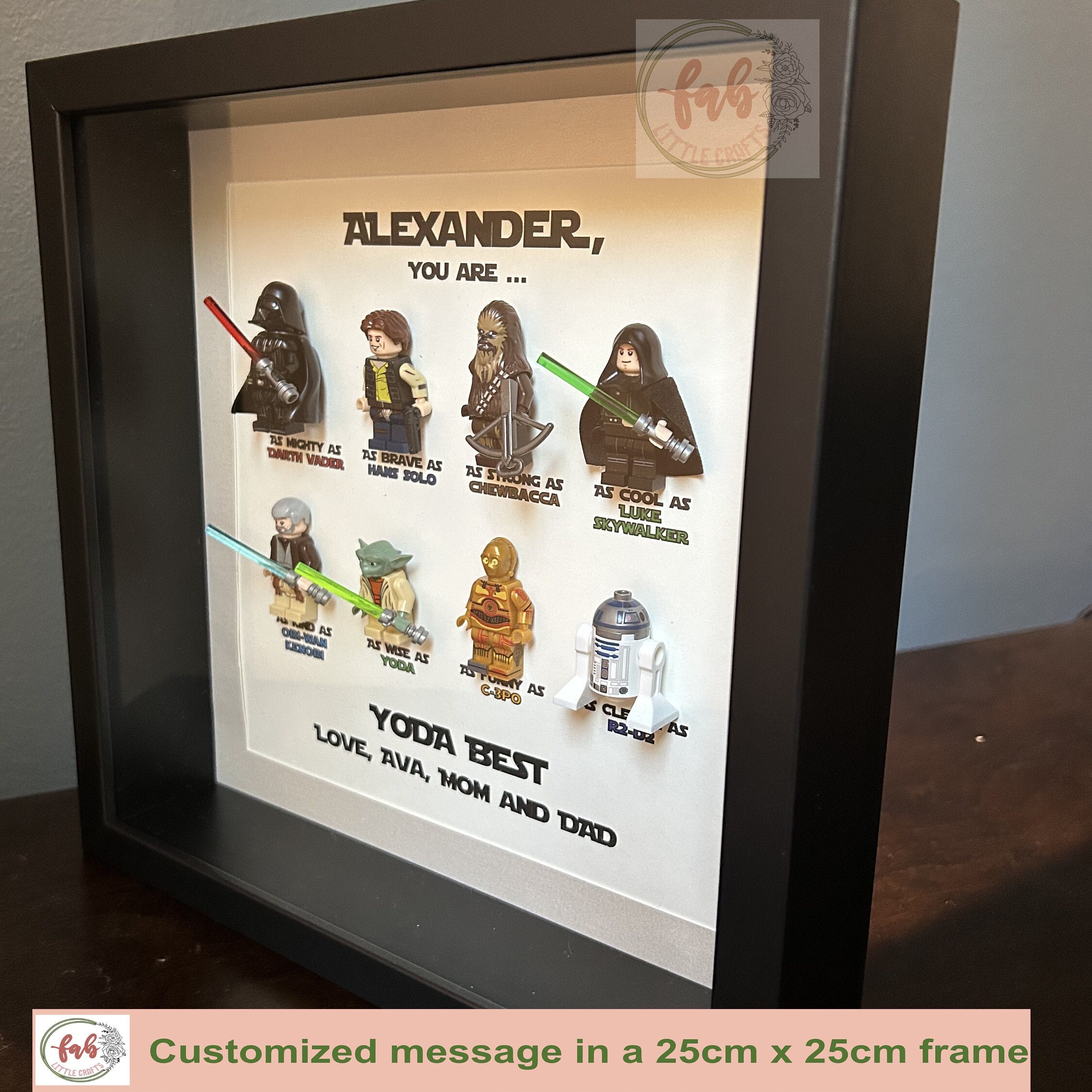 Star Wars Minifigure Frame, Star Wars Father's Day Gift, Custom Gift ...