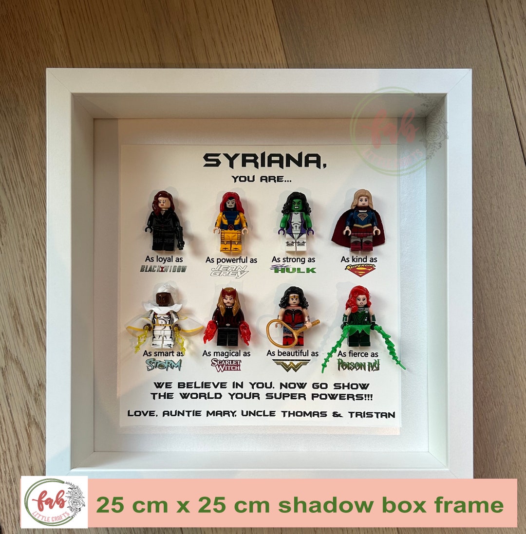Superhero Minifigure Frame, Christmas Gift for Mom, Unique Gift for ...