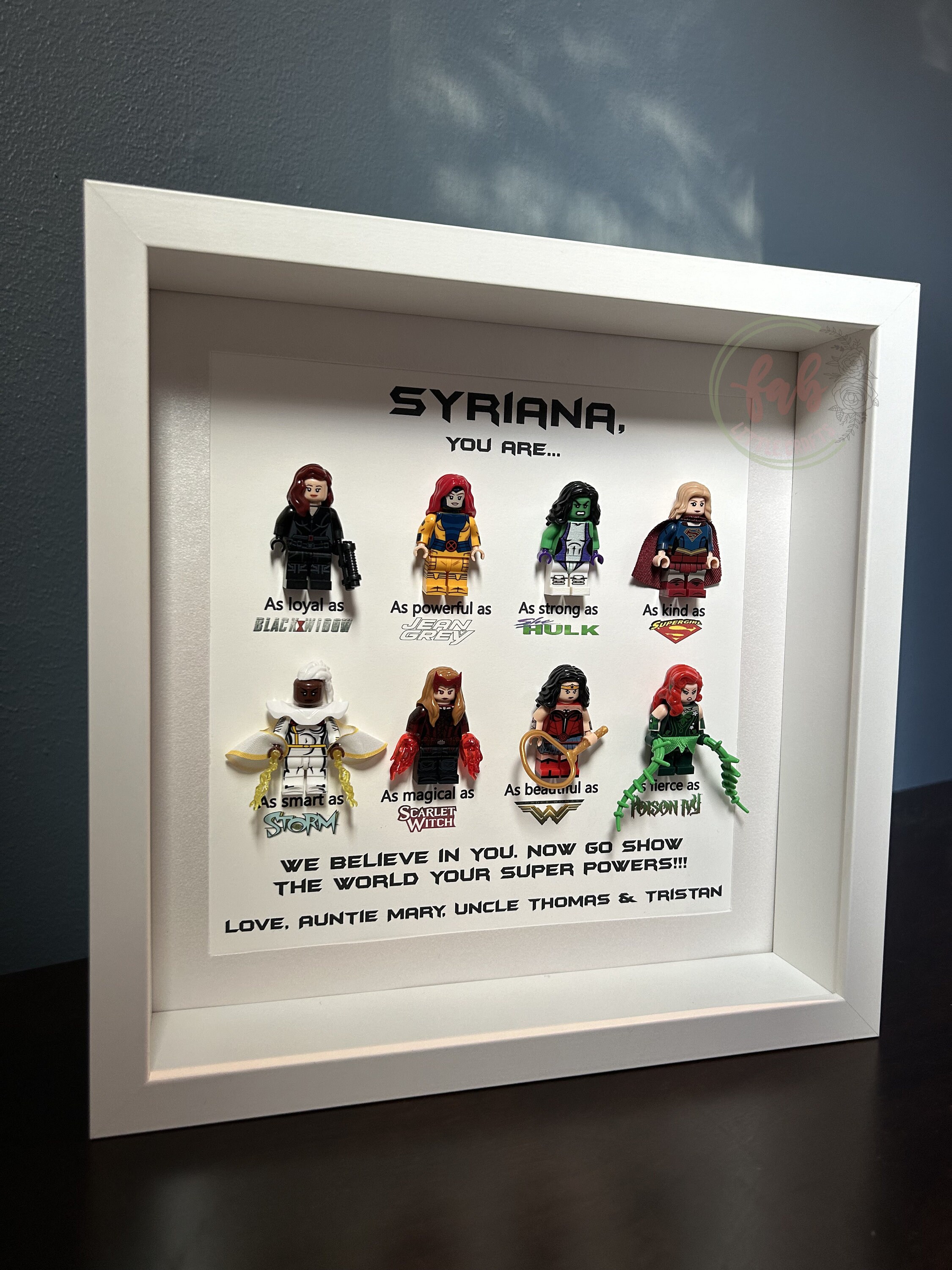 Superhero Minifigure Frame, Christmas Gift for Mom, Unique Gift for ...