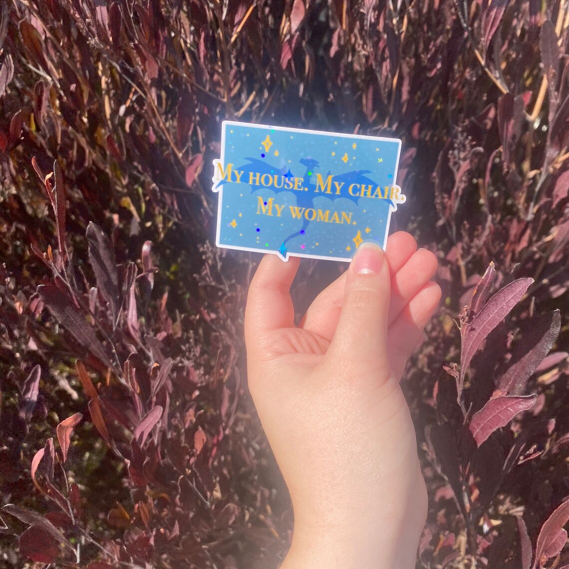 Holographic Fourth Wing Sticker Xaden Riorson my House. My Chair. My ...