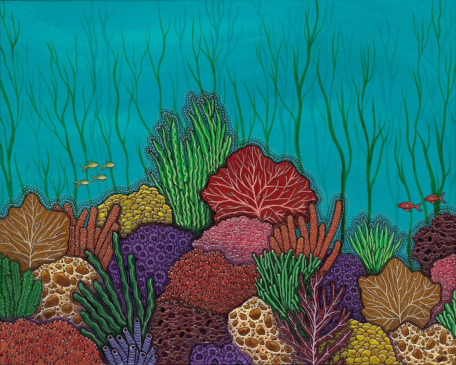 Rainforest of the Sea - Vibrant Coral Reef Art Print, Underwater Ocean ...