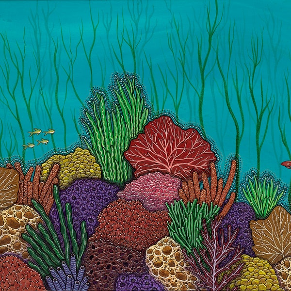 Coral Reef Art - Etsy