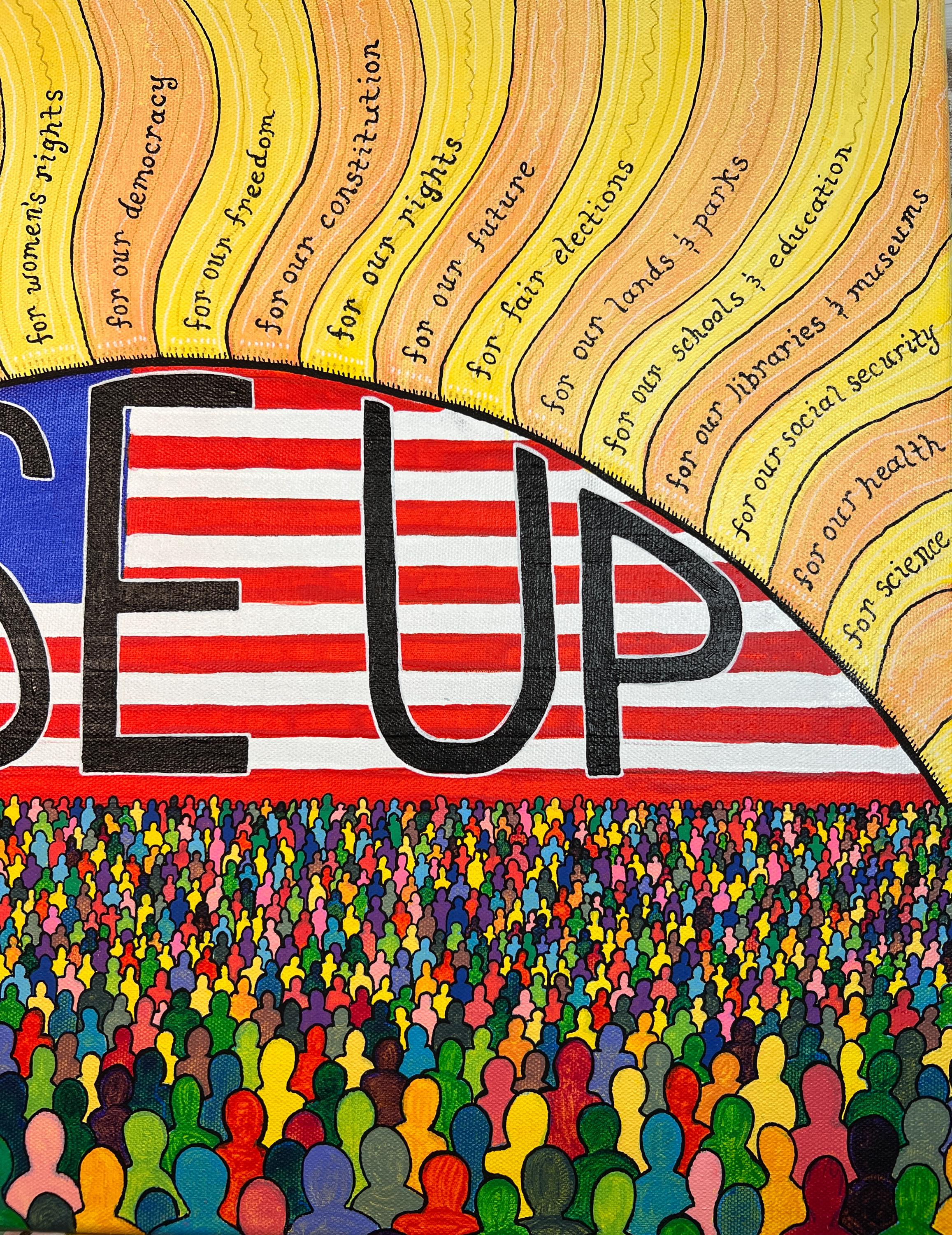 RISE UP Art Print, Protest Artwork, Democracy, Indivisible, 50501 ...