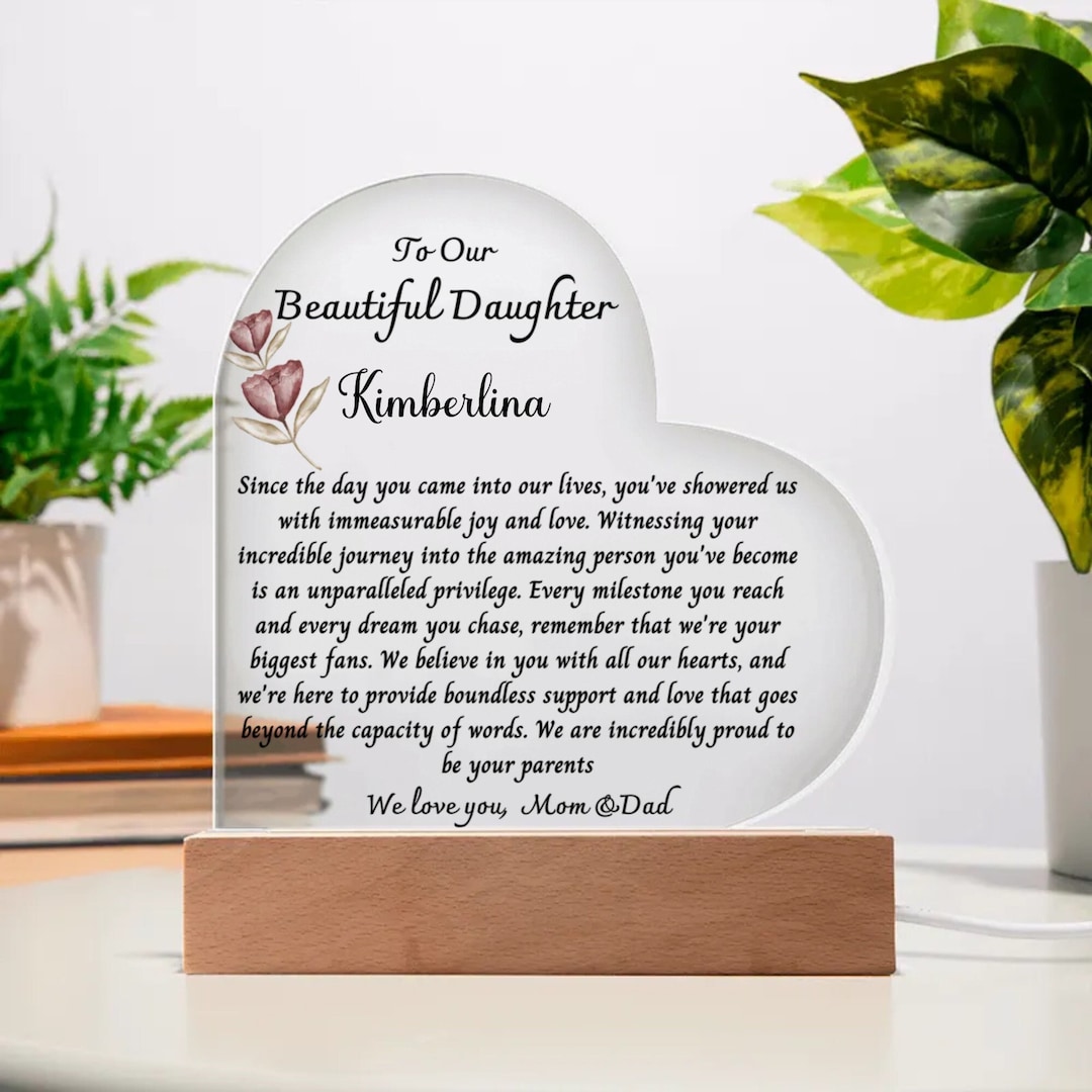 Personalized Gift for Daughter, Daughter Acrylic Plaque, Daughter ...