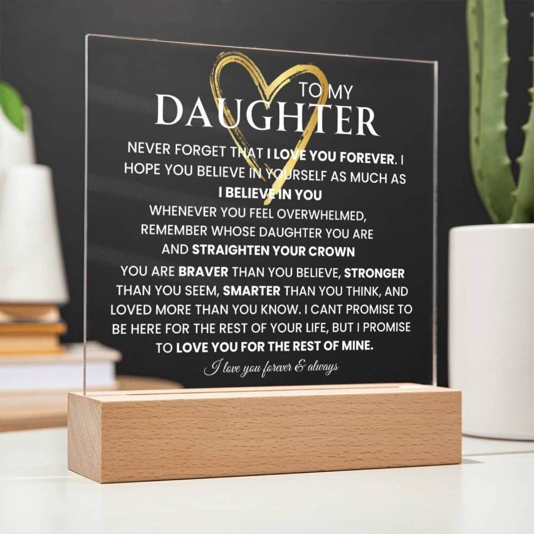 Daughter Gift From Mom & Dad- "never Forget That I Love You" Keepsake ...