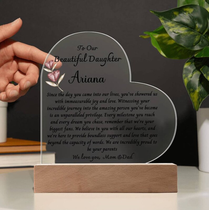 Personalized Gift for Daughter, Daughter Acrylic Plaque, Daughter ...