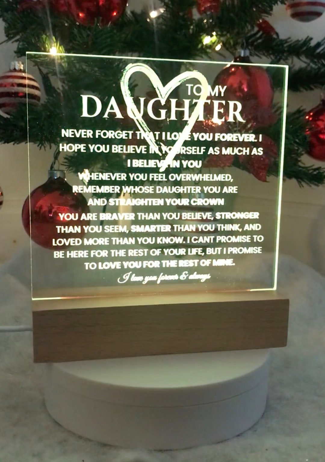Daughter Gift From Mom & Dad never Forget That I Love You Keepsake With ...