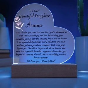 Personalized Gift for Daughter, Daughter Acrylic Plaque, Daughter ...