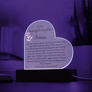 Personalized Gift for Daughter, Daughter Acrylic Plaque, Daughter ...