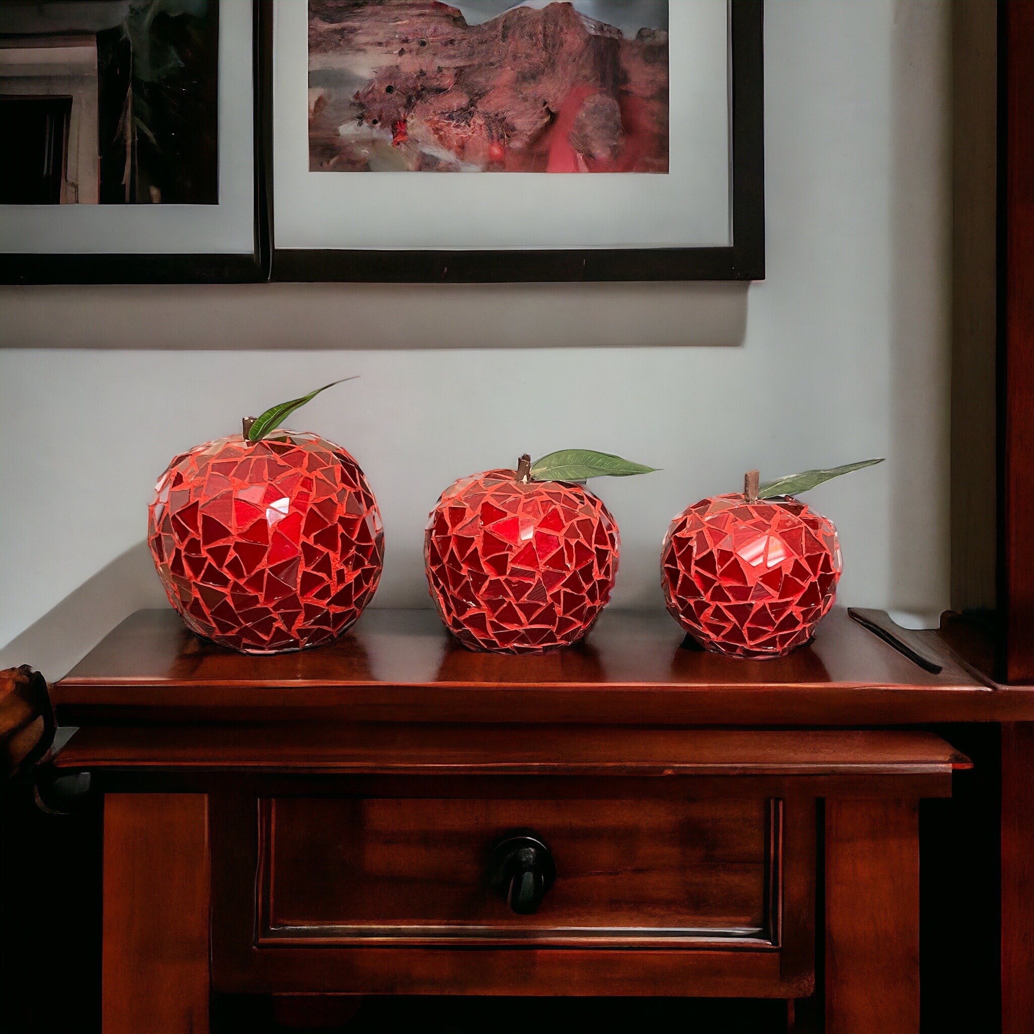 Set of Apples Handcrafted Mosaic Decor - Etsy