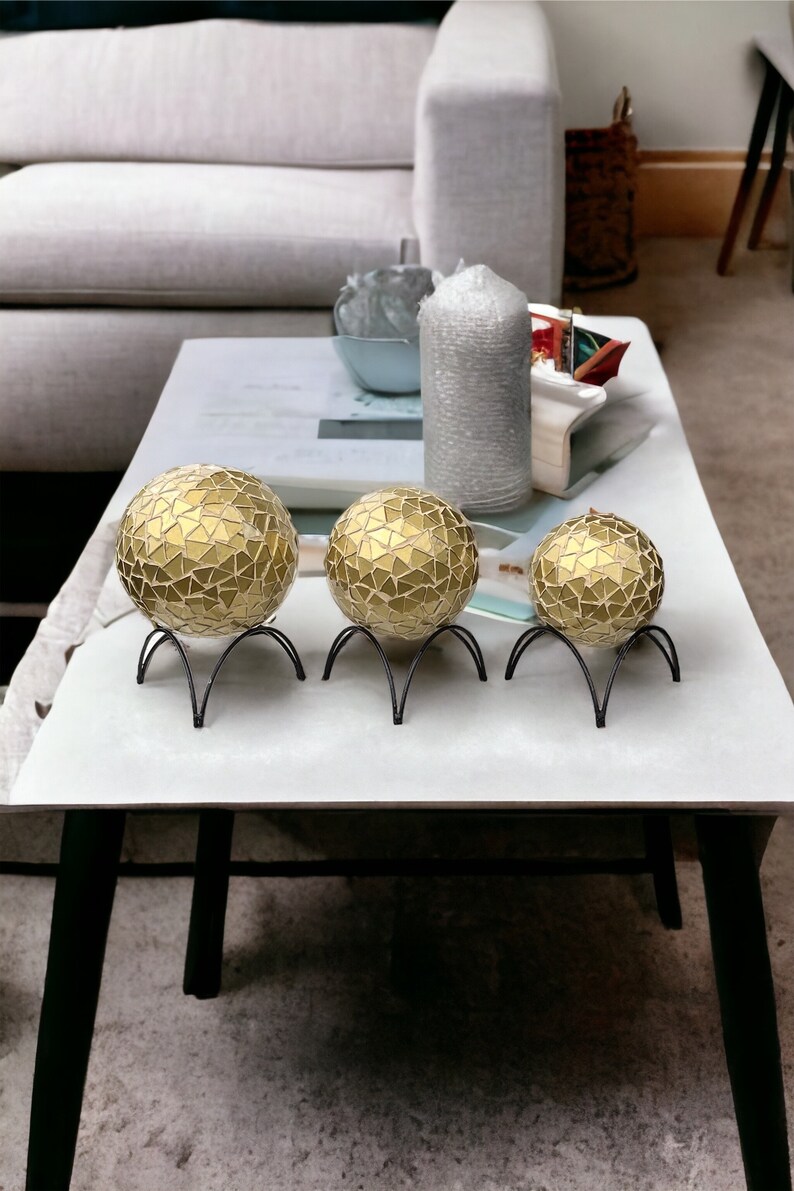 Mosaic Orbs Decor Handcrafted - Etsy