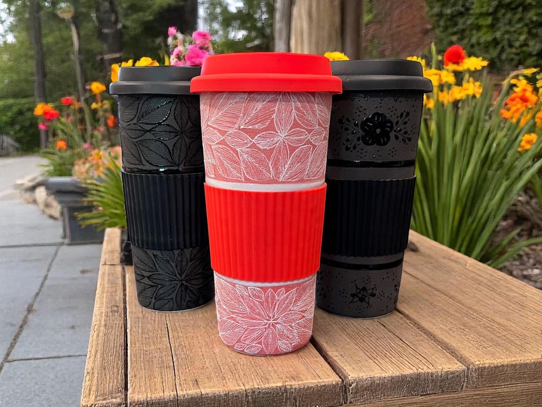 Travel Mug With Lid - 16 Oz - Handmade - Artisan - High Temperature ...