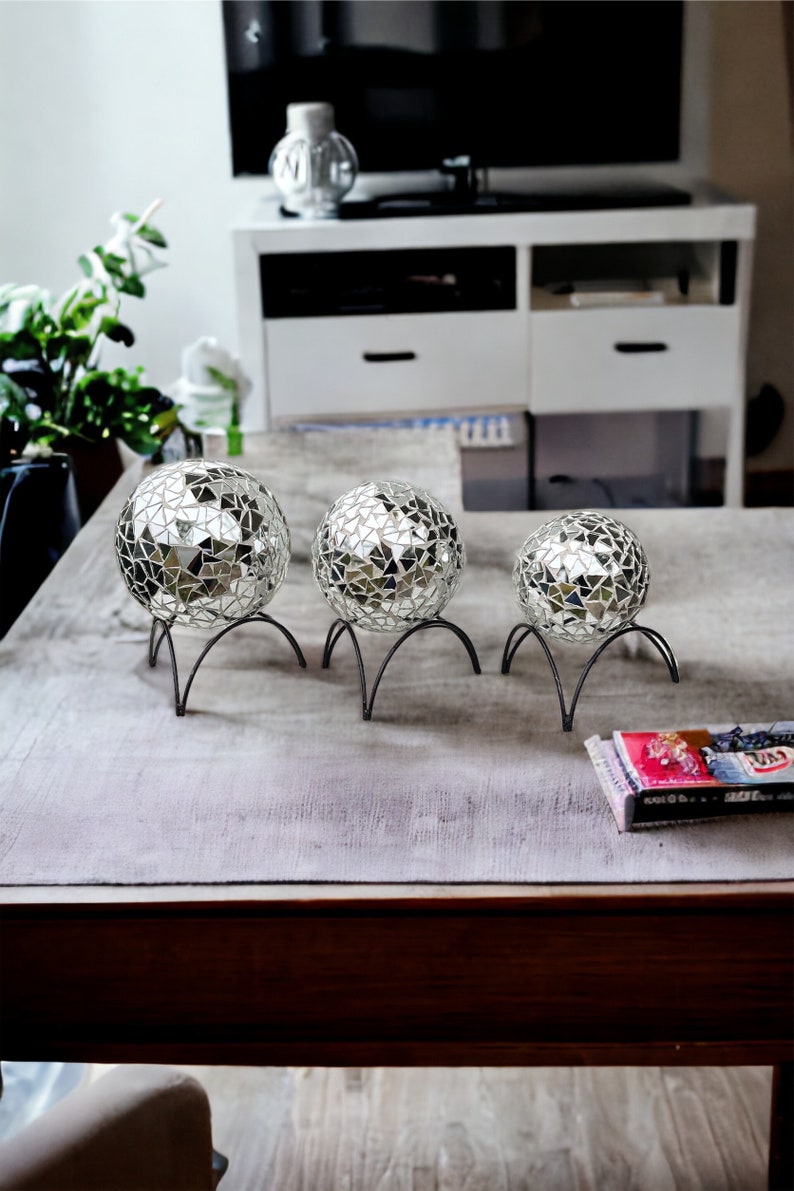 Mosaic Orbs Decor Handcrafted - Etsy