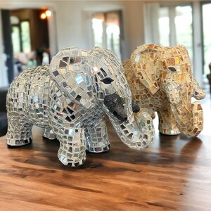 Elephant - Decor -handcrafted - Mosaic - - Etsy