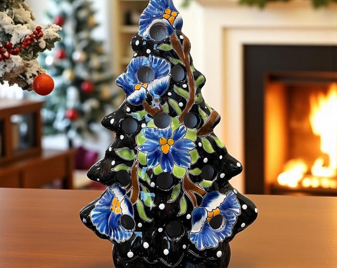Handcrafted Talavera Christmas Tree - Artisan Holiday Ornament - Etsy