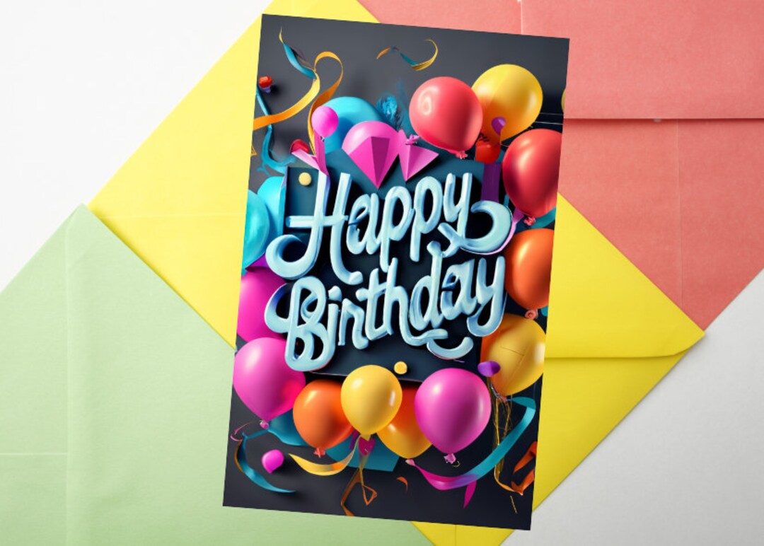 Funky Groovy and Funny Happy Birthday Card Prints Printable - Etsy