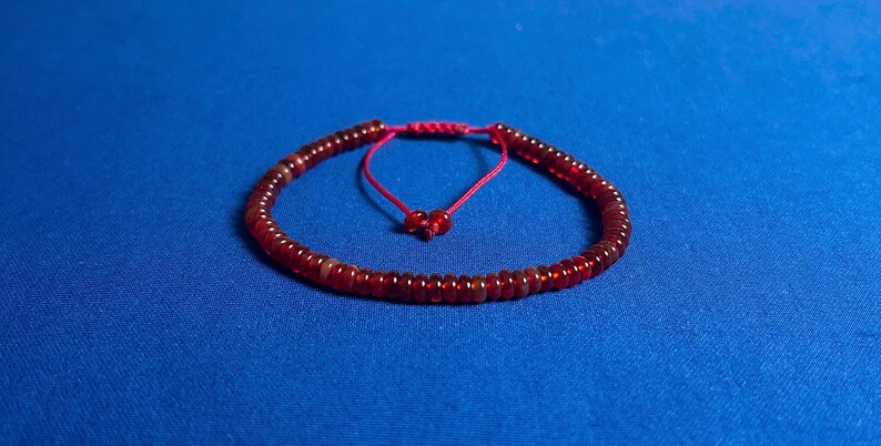 Red Agate Stretch Bracelet: Tiny Abacus Bead Gemstone Jewelry - Etsy