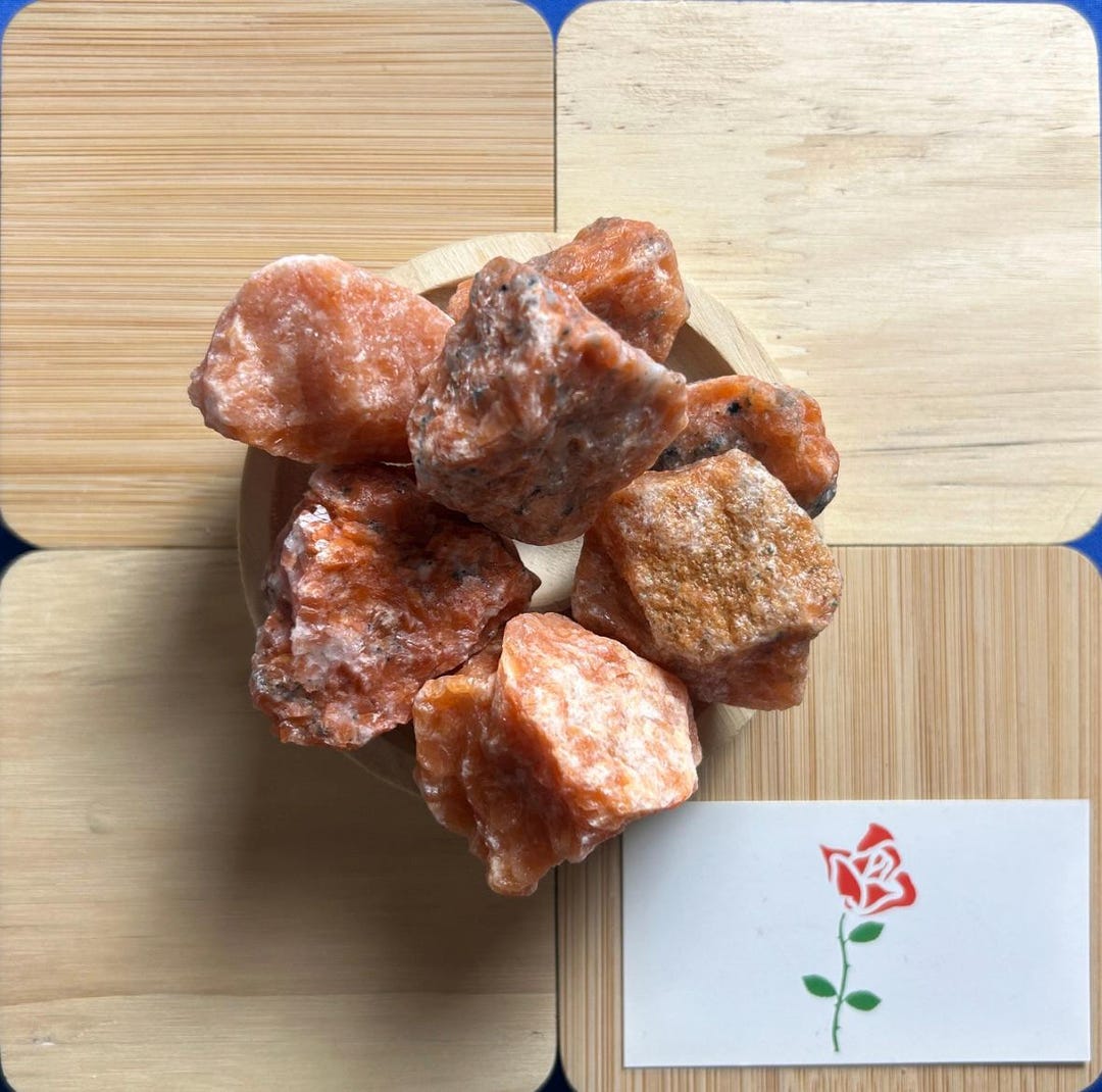 Raw Sunstone Crystal Stone, Rough Sunstone Gemstone Stone, Home ...