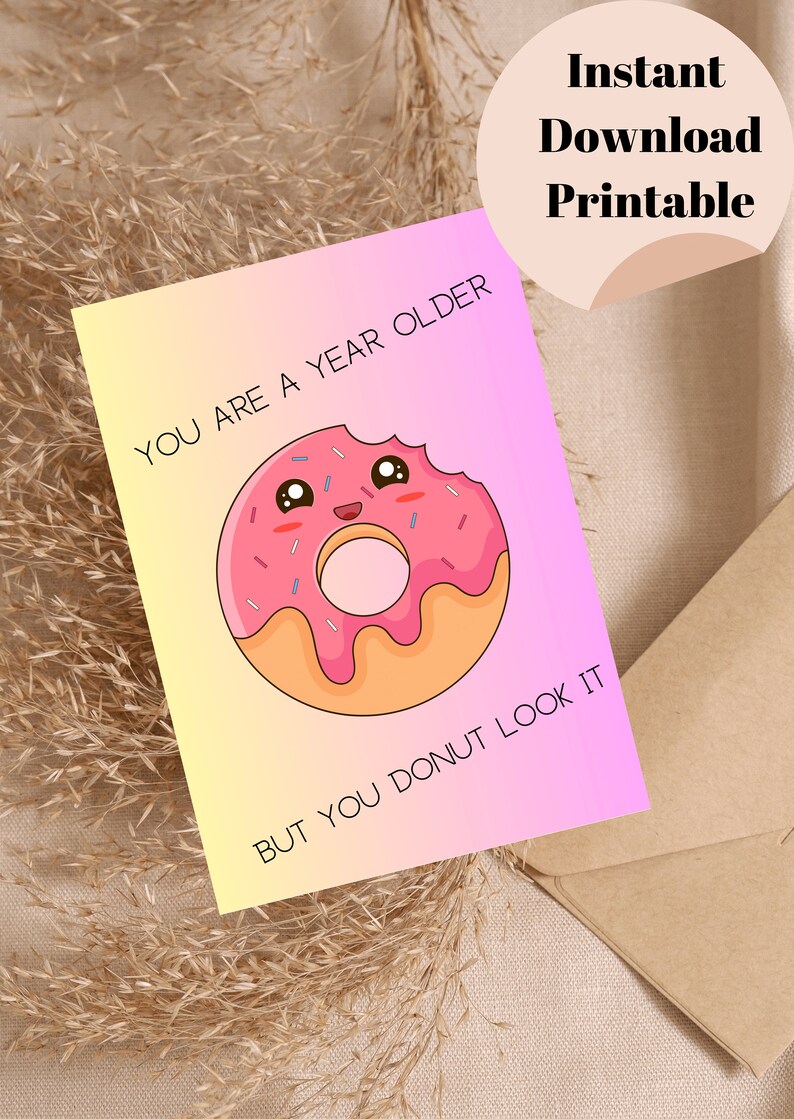 Printable Birthday Card.funny Printable Birthday - Etsy