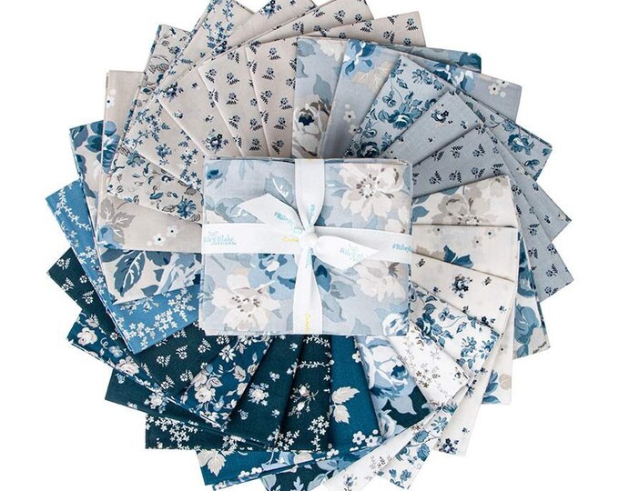 Serenity Blues 24 Piece Fat Quarter Bundle by Gerri Robinson of Riley ...