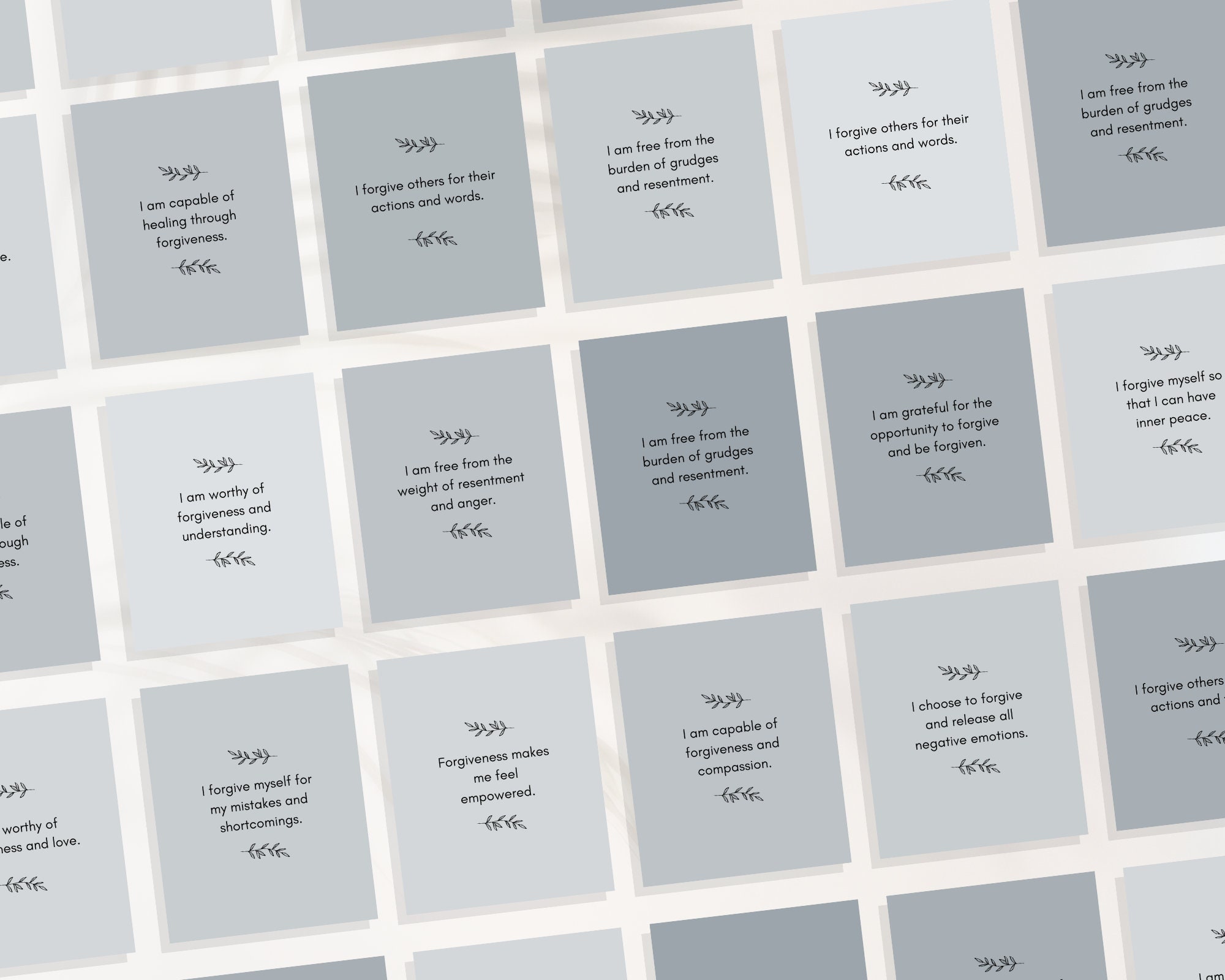 Forgiveness Affirmation Card Canva Templates With Resell - Etsy