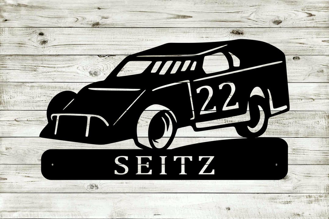 IMCA UMP Dirt Modified Personalized Custom Text Metal Steel Wall Art ...