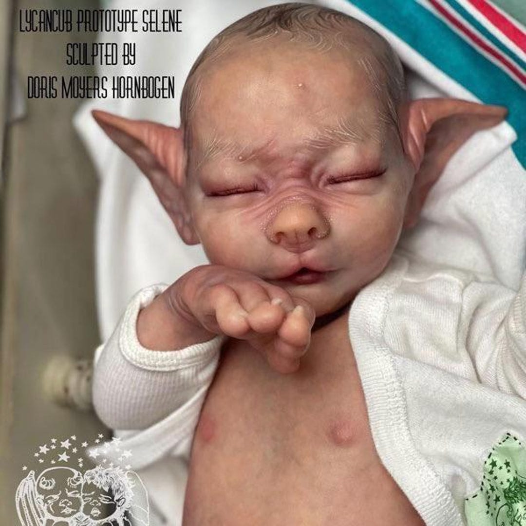 CUSTOM Authentic Reborn Baby Werewolf Lycan Doll Selene Sleeping 19 - Etsy
