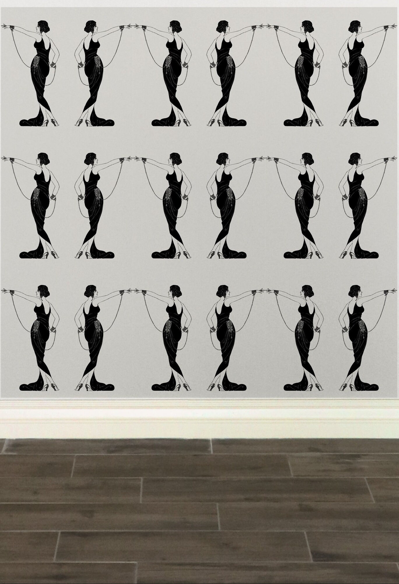 Art Deco Wallpaper, Women Figure Wallpaper, Peel and Stick Wallpaper ...