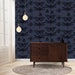 Blue Botanical Insect Wall Paper, Peel and Stick Wallpaper, Removable ...