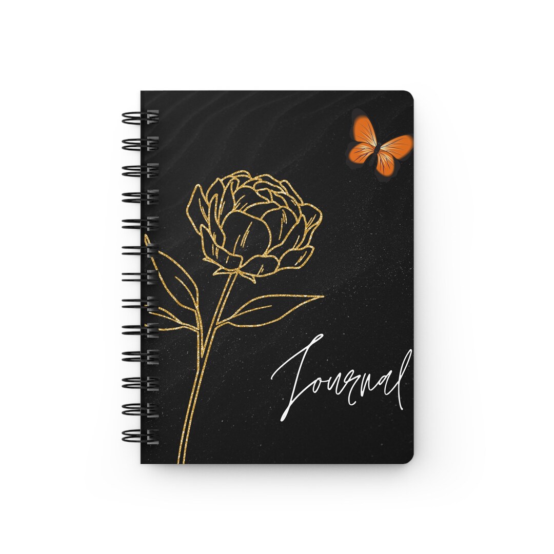 Black and Gold Journal, Writing Notebook - Etsy