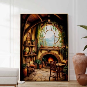 The Shire, Inside Bilbo Baggins Home, Print of Hobbiton's Hobbit Hole ...