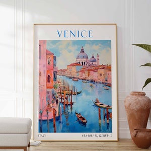 Venice Print, Venice Poster, Venice Wall Art, Venice Gondola Canal ...