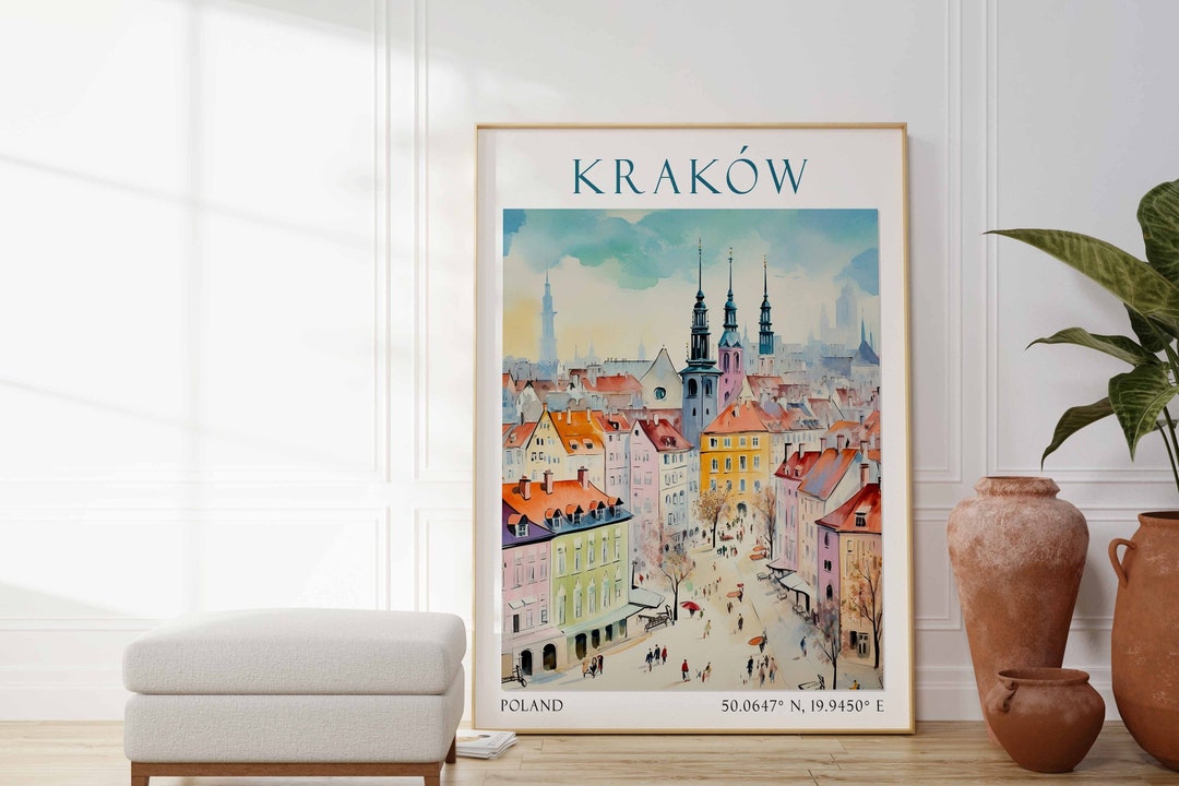 Krakow Travel Print, Krakow Poster, Home Décor, Krakow Gift, Poland Art ...