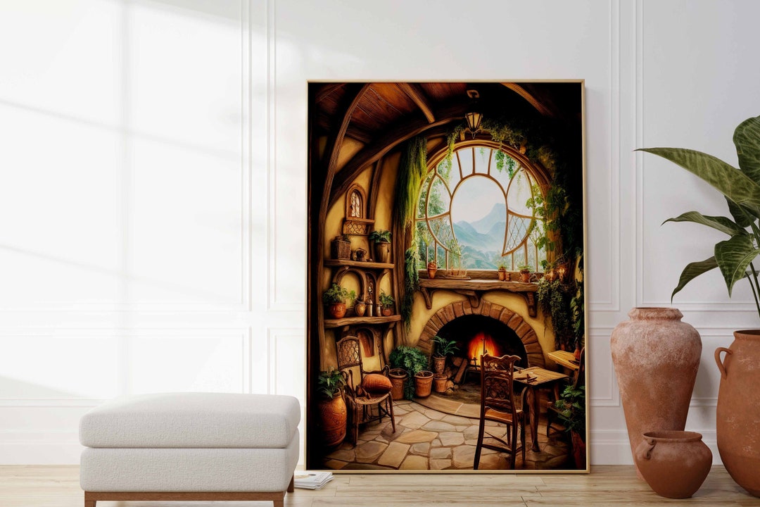 The Shire, Inside Bilbo Baggins Home, Print of Hobbiton's Hobbit Hole ...