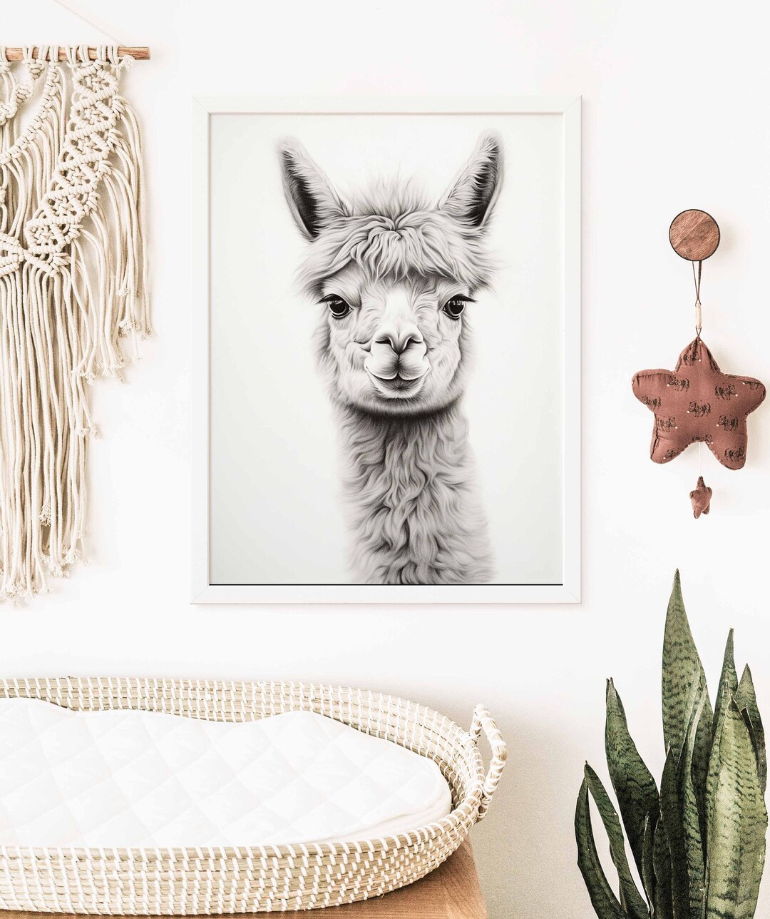 Llama Nursery Wall Art, Llama Art Print, Artwork Llama ,nursery Decor ...