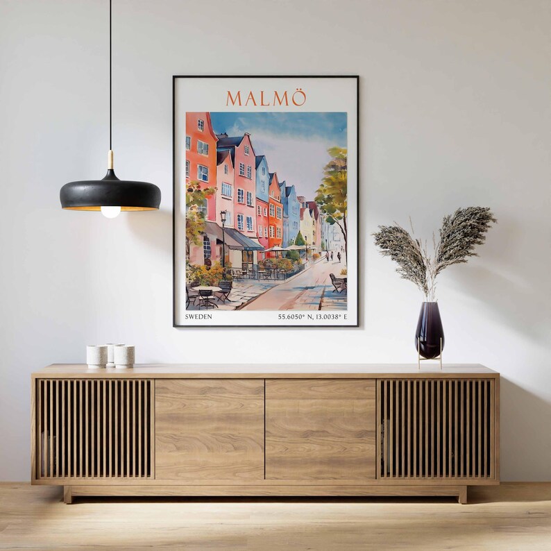 Malmö Sweden Print, Malmö Wall Art, Scandinavian City Print, Malmö ...