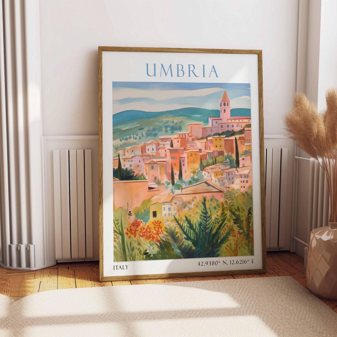 Umbria Italy Poster, Umbria Art Print, Italian Countryside Print ...