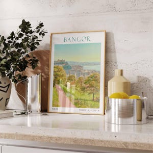 Bangor WALES Poster, Bangor Travel Print, Wales Poster, Wales Travel ...