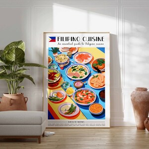 Food Print, Filipino Food Poster, Food Art, Kitchen Decor, Retro Wall ...