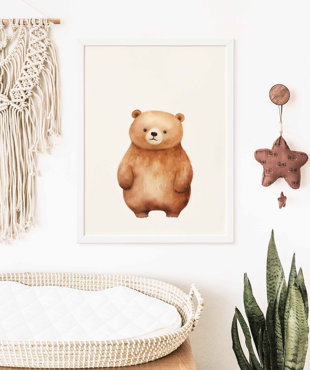 Teddy Bear Print, Bear Nursery Decor, Gender Neutral Nursery Decor ...