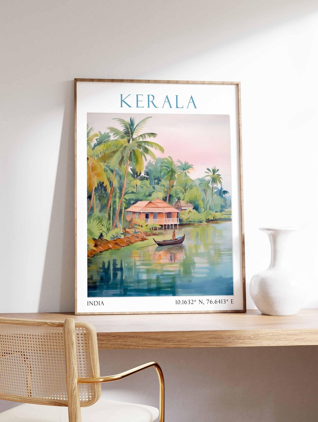 Kerala Travel Print Wall Art Kerala Wall Home Décor Kerala Gift Art ...