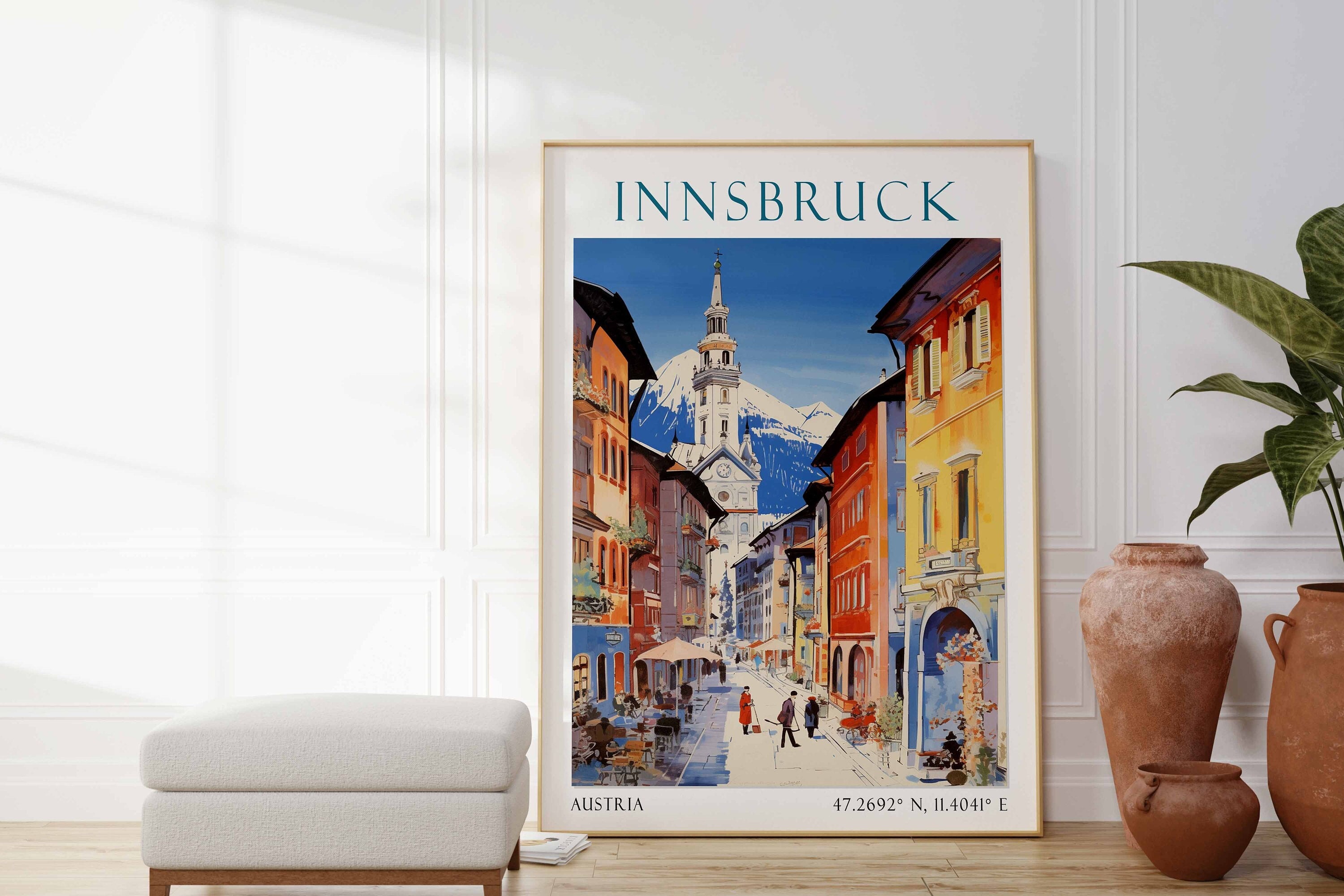 Innsbruck Travel Poster, Innsbruck Print, Austria Art Print, Innsbruck ...