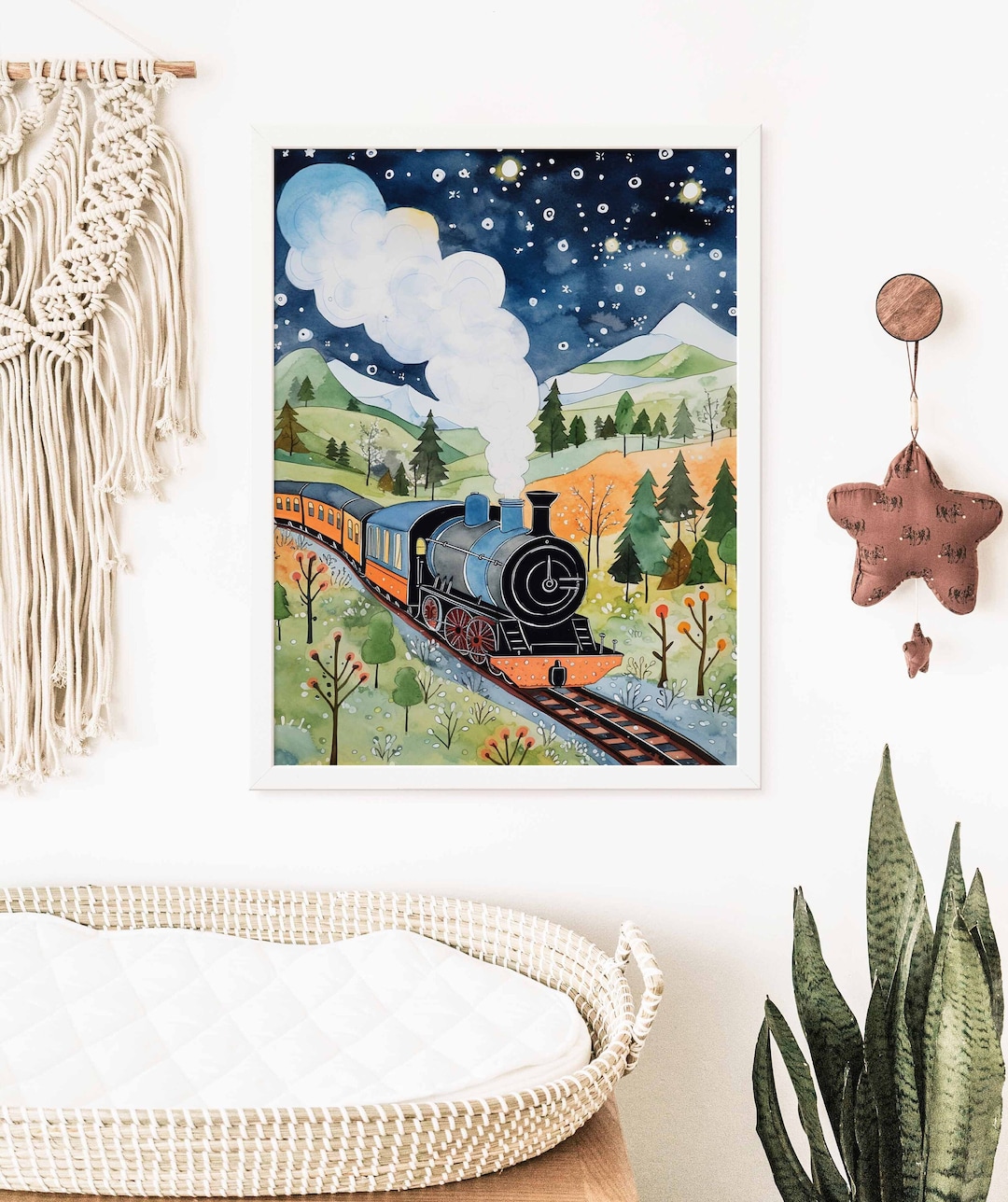 Train Print, Train Wall Art, Steam Train Poster, Boys Room Wall Art, Kids Room Decor, Boys ...