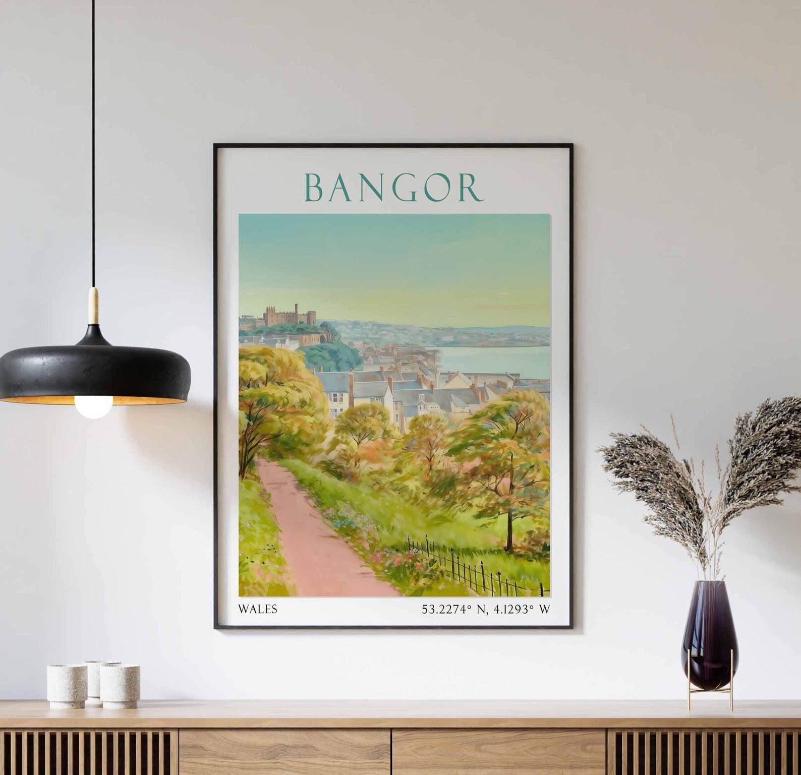 Bangor WALES Poster, Bangor Travel Print, Wales Poster, Wales Travel ...