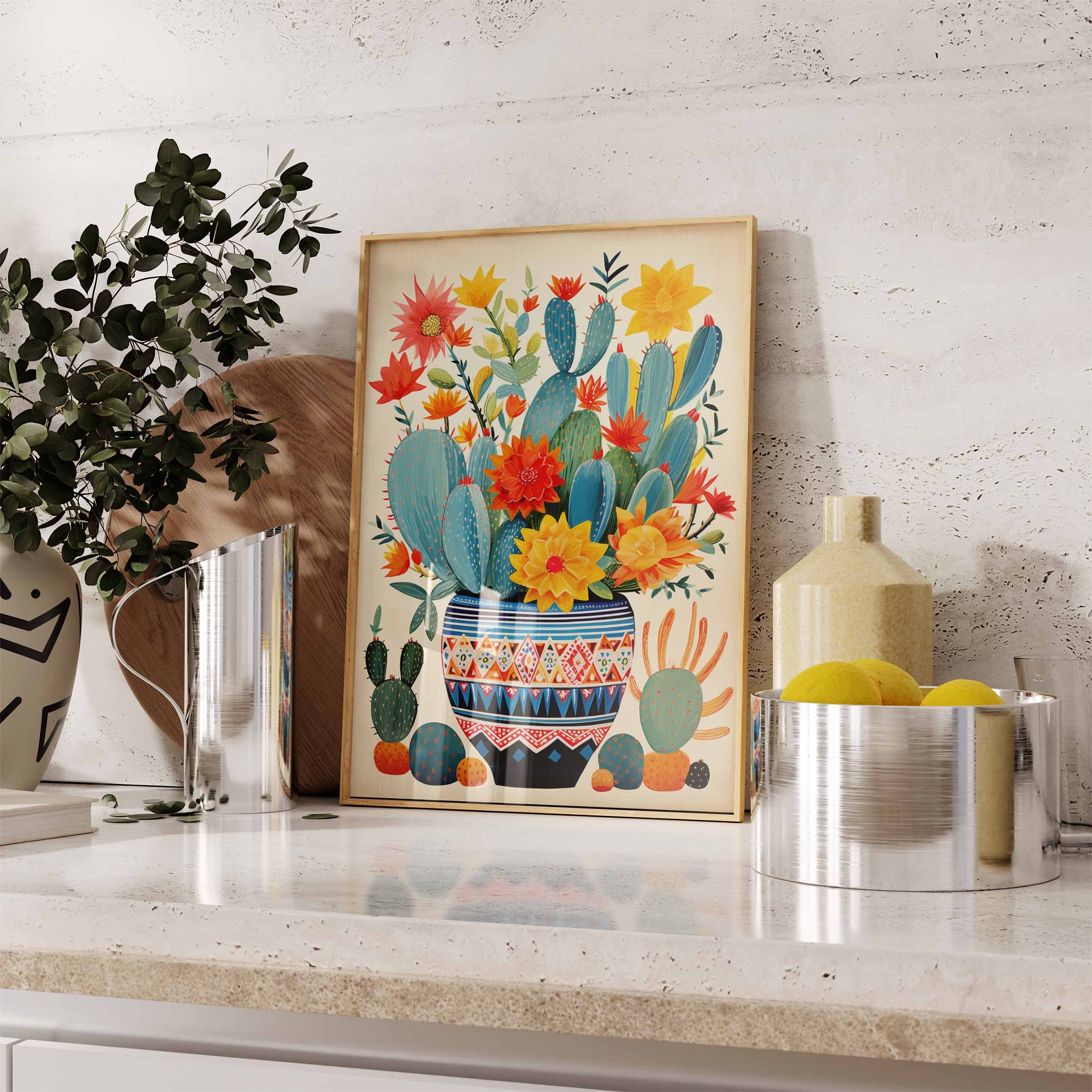 Mexican Art Colourful Floral Wall Art Mexican Print Mexican - Etsy