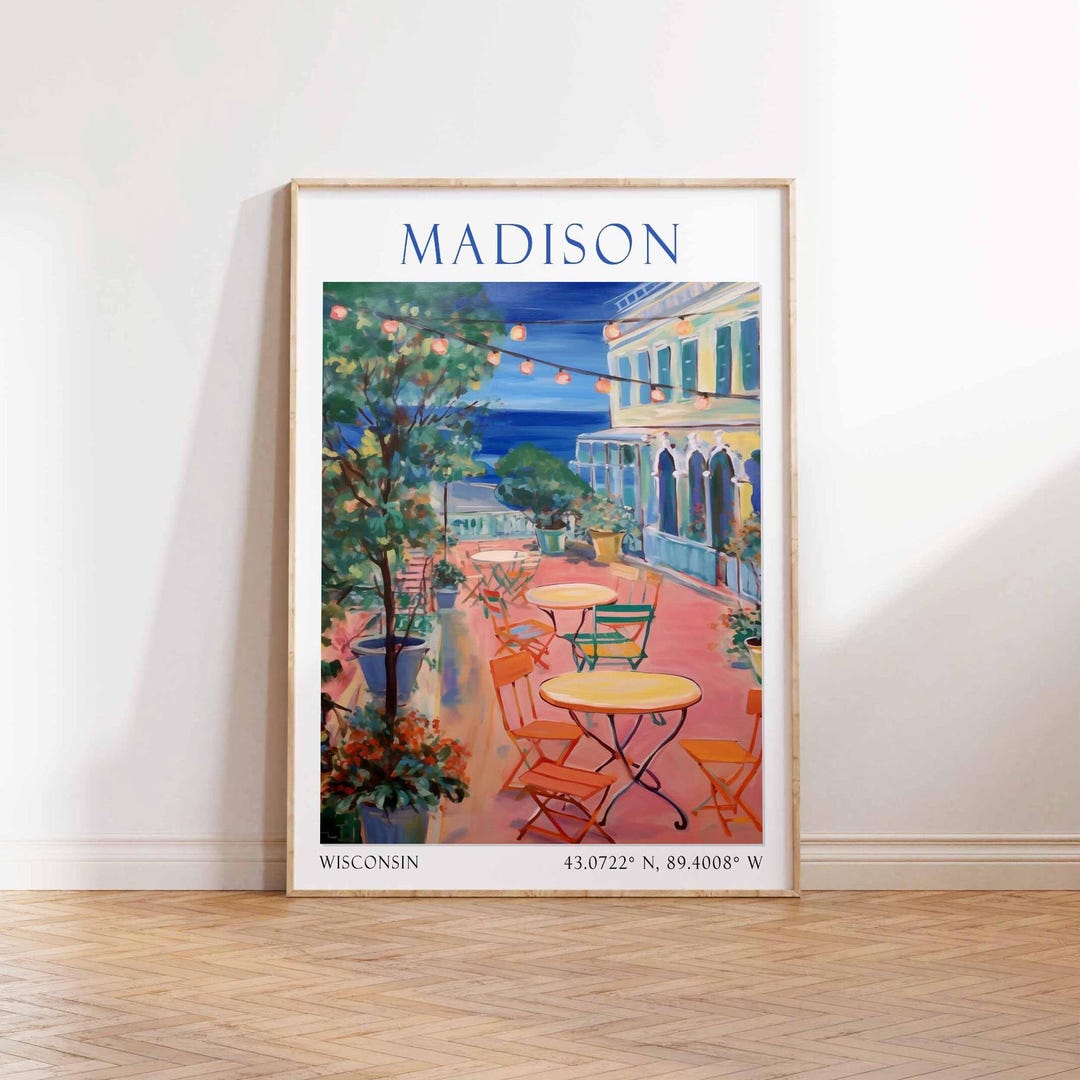 Madison Memorial Union Terrace Print – UW Madison, Lake Mendota ...